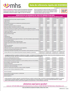 Beneficios y servicios | MHS Indiana